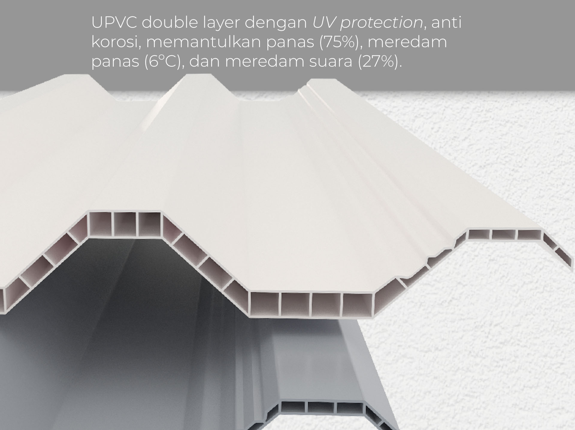 Jual Atap uPVC Dingin Double Layer SKYDECK