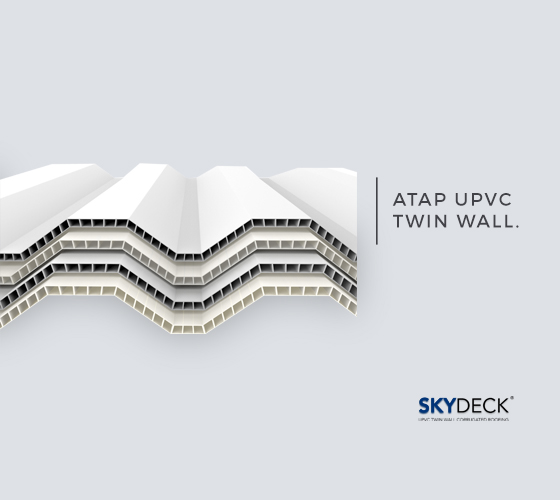 Jual Atap uPVC Dingin Double Layer, Distributor Atap Skydeck
